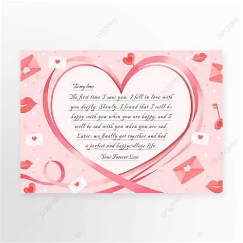 Love Letter Letter Template Expressing Love In Pink Template Download