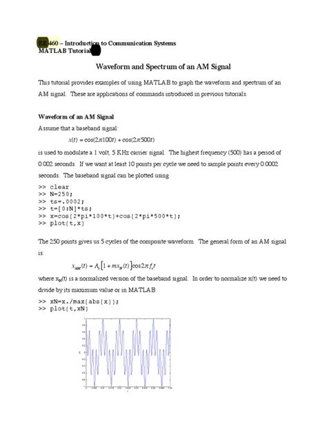 Tutorial 1assig4 Pdf Modulation Spectral Density