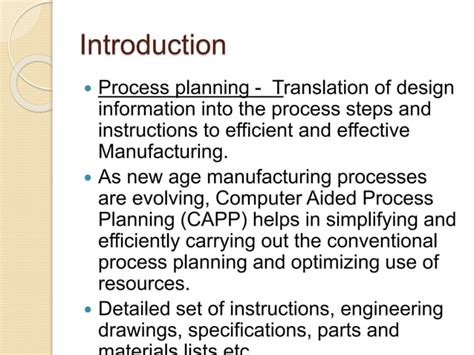 Computer Aided Process Planning Capp Pptx Computing Technology And Computing