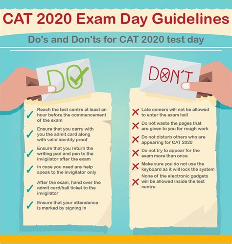 CAT 2020 Exam Preparation Dos Don Ts Exam Preparation Tips Exam Preparation Exam Motivation
