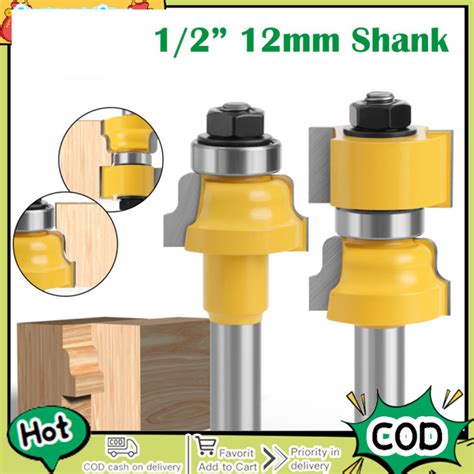 2 ชิ้น Router Bits ซีเมนต์คาร์ไบด์ประตูและหน้าต่าง Milling Cutter Tenon Joint Cutter เครื่องมือ
