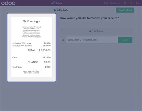 Odoo POS Invoice On Receipt WebKul
