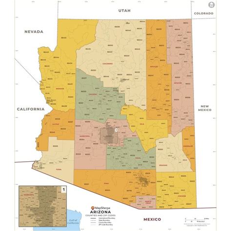 Counties Of Arizona Map County Online Map Services City Of Sedona