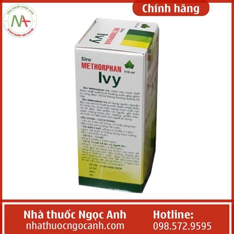 Thuốc Ho Methorphan Ivy Có Tốt Không Giá Bao Nhiêu Mua ở đâu