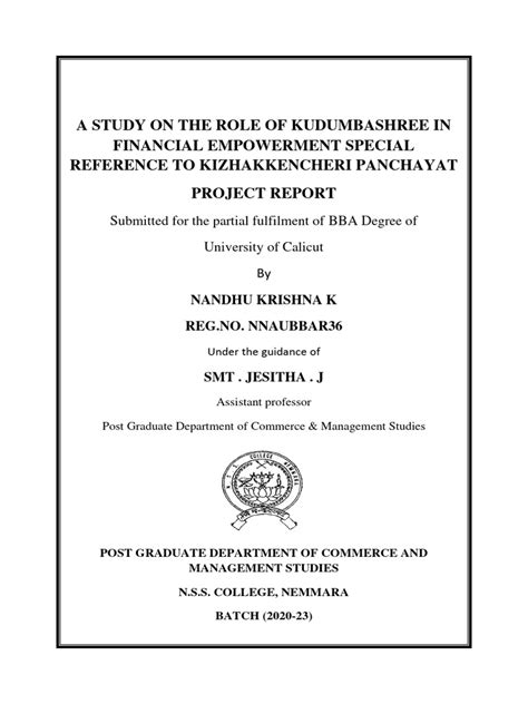 nandhu krishna k bba pdf empowerment microfinance