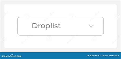 Normal Droplist Ui Element Template Stock Vector Illustration Of Drop