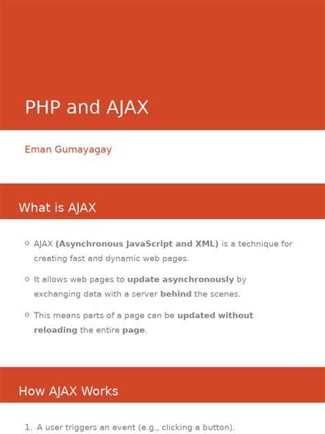 Php And Ajax Pdf Ajax Programming Networking
