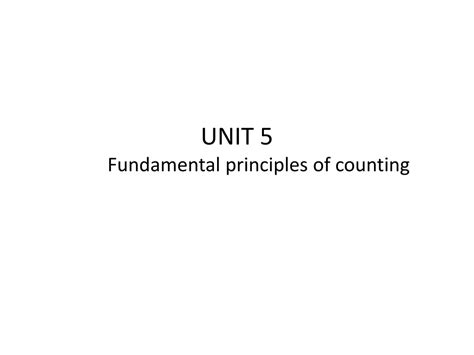 PPT UNIT 5 Fundamental Principles Of Counting PowerPoint Presentation ID 386693