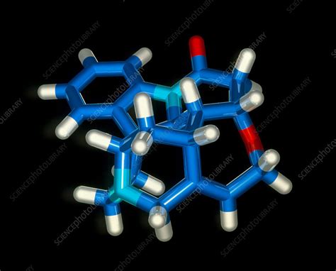 Computer Graphic Of A Strychnine Molecule Stock Image A624 0072 Science Photo Library