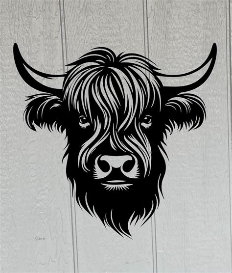 Highland Cow Metal Wall Art Farmhouse Decor Scottish Highland Cattle