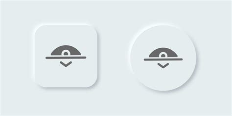 Hide Solid Icon In Neomorphic Design Style Eye Signs Vector