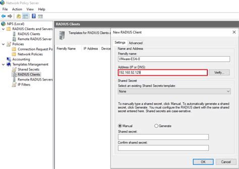 Windows Server 2022 As A Radius Server For Two Factor Authentication In Esxi 8