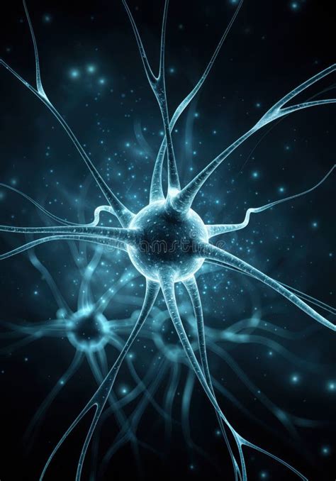 "Digital Mindscape: Intricate Neural Network in Glowing Blue" Stock Illustration - Illustration ...