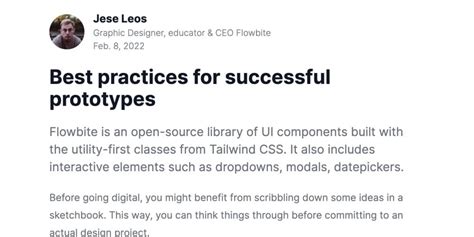 how to build a blog template with tailwind css and flowbite r devto