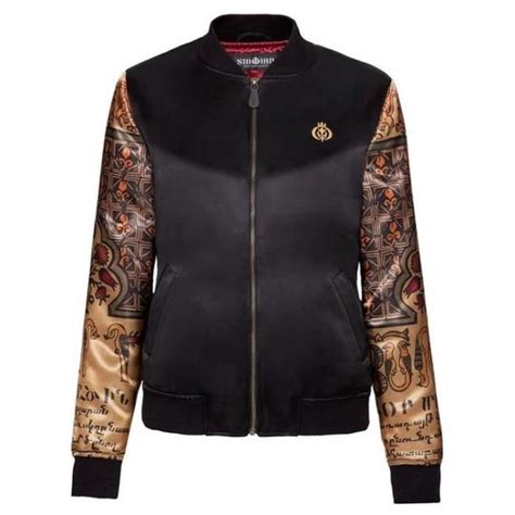 Bomber Femme En Satin Brodé Blouson Aviateur Noir Cdiscount Prêt à