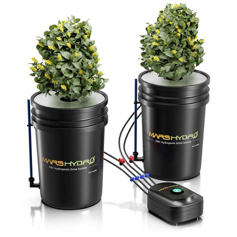 Premium Mars Hydro 5 Gallon Dwc Hydroponic System Kit With 2 Buckets Mars Hydro Ca