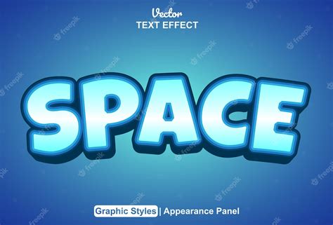 Premium Vector Space Text Effect With Graphic Style And Editable