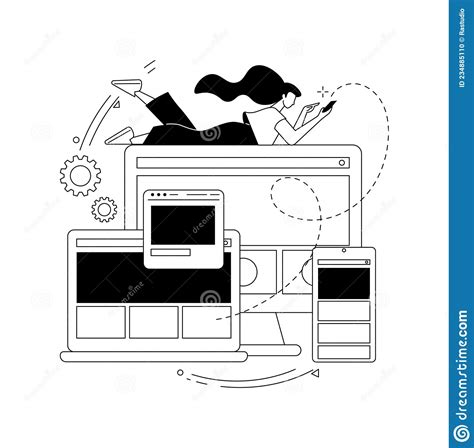 responsive web design abstract concept vector illustration stock