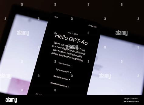 Gpt 4o Chatbot On Mobile Screen New Openai Flagship Mode That Can