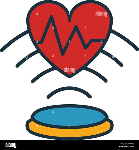 Heartbeat Sensor Icon Simple Element From Sensors Icons Collection Creative Heartbeat Sensor