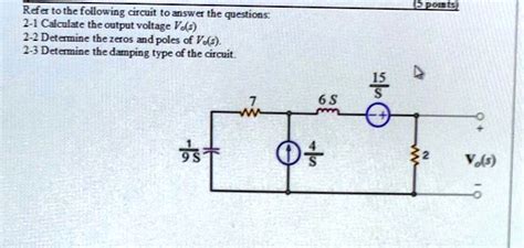 Refer To The Following Circuit To Answer The Questions 2 1 Calculate The Output Voltage Vo S 2