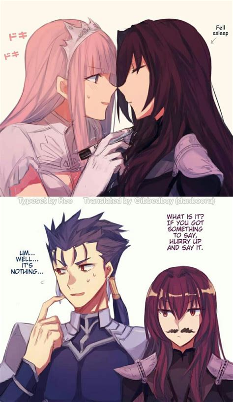 Two Anime Characters With Long Hair And One Is Kissing The Other S Foreheads