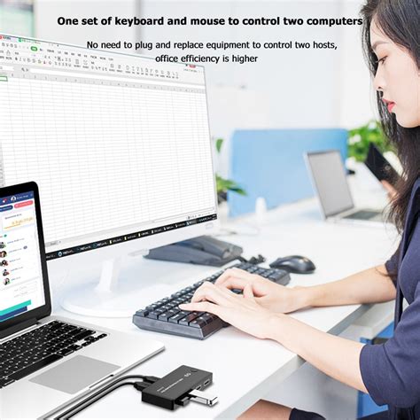 2 In 4 Out Usb 2 0 Peripheral Sharing Switch 2 Pcs Grandado