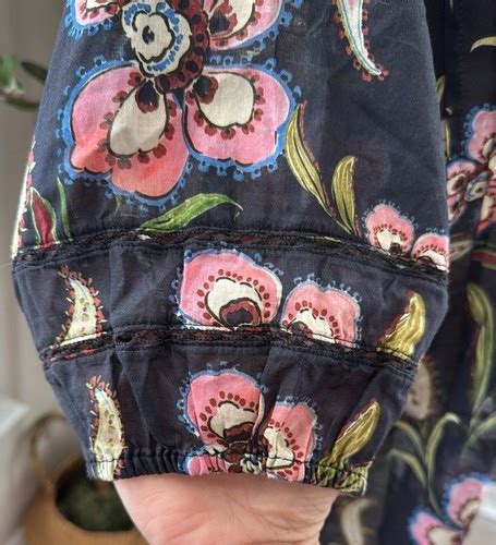 Nwt Johnny Was Libbi Pleated Button Down Blouse Size L Ebay