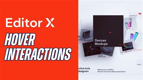 How To Create Cool Hover Interactions In Editor X Tutorial Youtube