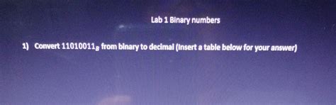 Solved 1 Convert 11010011B From Binary To Decimal Insert A Chegg Com