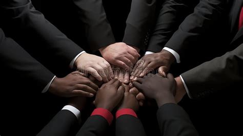 Unity And Collaboration Concept With Hands Joined Together In Solidarity And Cooperation Stock