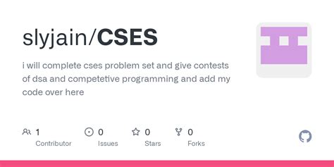 Github Slyjaincses I Will Complete Cses Problem Set And Give