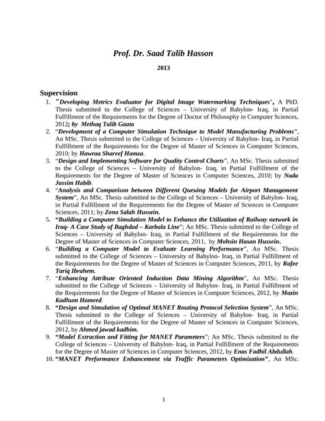 Pdf Postgraduate Supervision