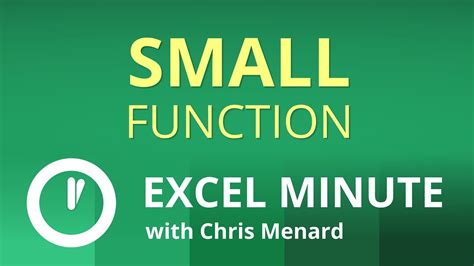 excel small function find second third n th smallest number excel
