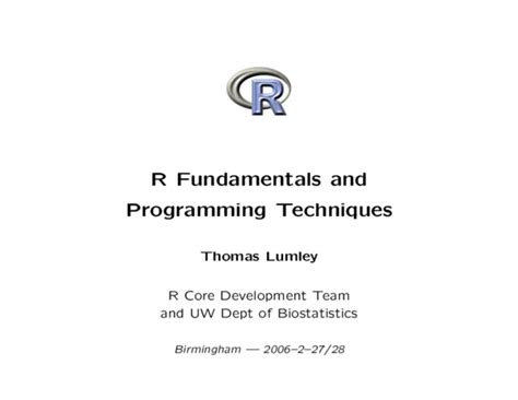 Pdf R Fundamentals