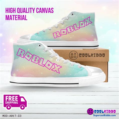 Roblox Girls Video Game High Top Sneakers Custom Canvas Shoes For