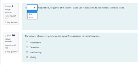 Solved Question In Modulation Frequency Of The Carrier Chegg
