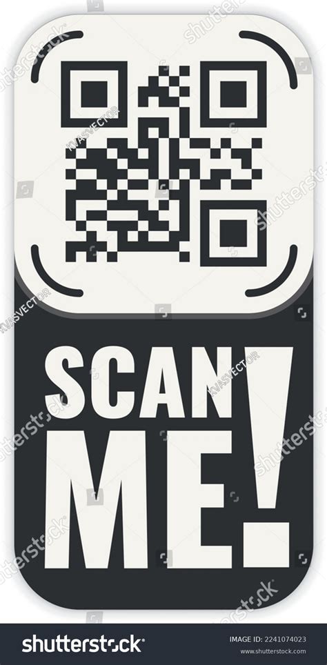 Qr Code Scan Me Speech Bubble Stock Vector Royalty Free 2241074023 Shutterstock