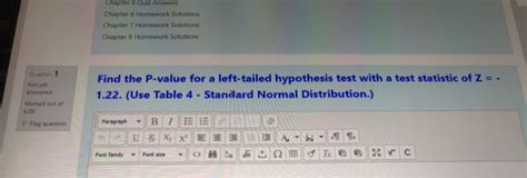 Solved Chapter 8 Quiz Answers Chapter 6 Homework Solutions