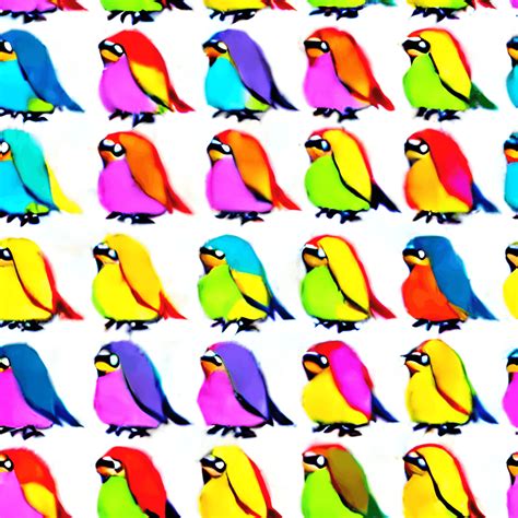 Chibi Parrot Pattern Graphic Creative Fabrica