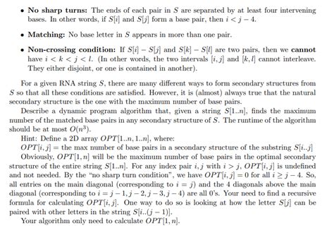 Solved Pts RNA Secondary Structure Problem Let Chegg Com