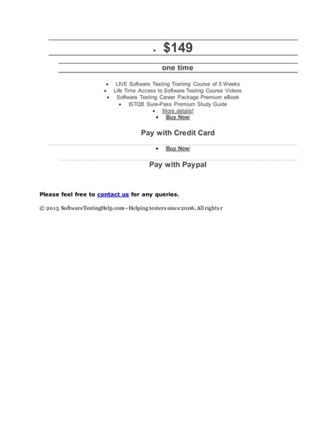 Sotware Testing Curriculum Pdf