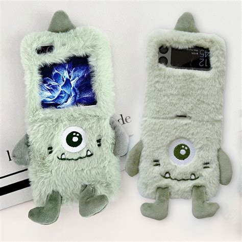 모이마트 도깨비 캐릭터 겨울 전용 털 퍼 하드 삼성 갤럭시 Z플립5 Z플립4 Z플립3 제트플립5 제트플립4 제트플립3 지플립5 지플립4 지플립3 Zflip5 Zflip4 케이스
