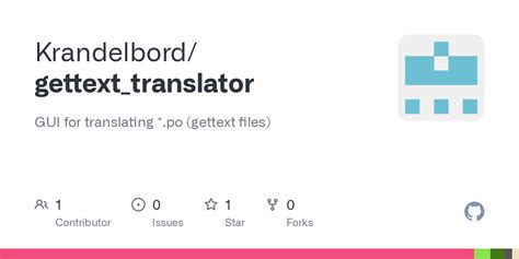 GitHub Krandelbord Gettext Translator GUI For Translating Po