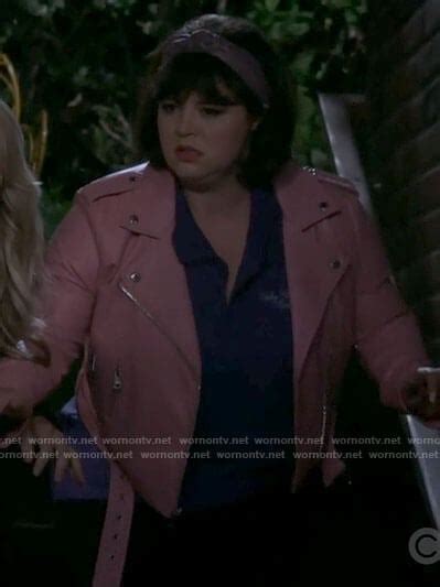 Wornontv Gabbys Pink Leather Moto Jacket On B Positive Kether