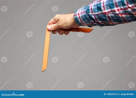 Right Angle In The Hand Of An Adult Stock Image Image Of Instrument Object 168287615