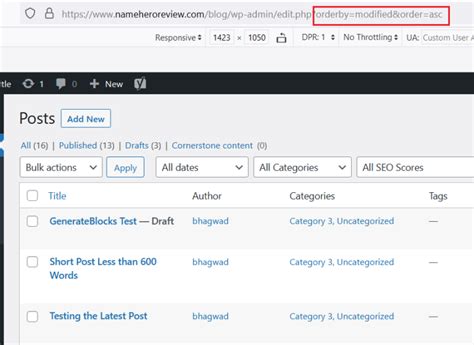 How To Sort Posts By The Last Modified Date Namehero® Blog