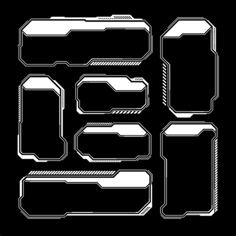 Premium Vector White Futuristic Hud Ui Elements Scifi User Interface