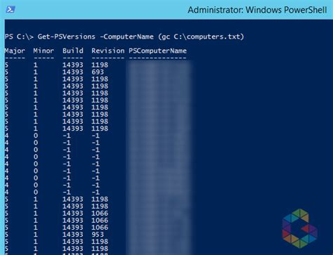 Get Psversions Retrieve Powershell Version Remotely Automate Everything