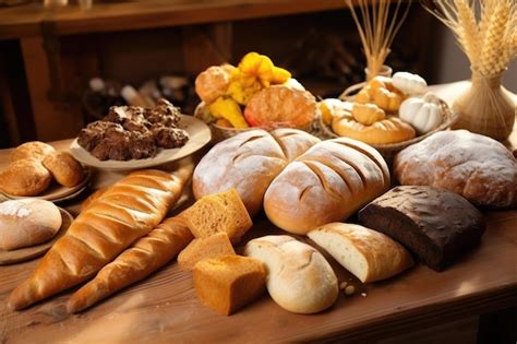 Premium Ai Image Different Shapes Of Bread From Various Countries On